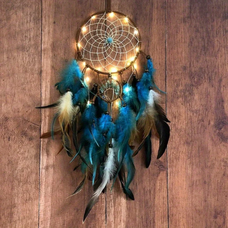 1PC-Blue-Life-Tree-Dream-Catcher-Net-Handmade-Dream-Catcher-with ...