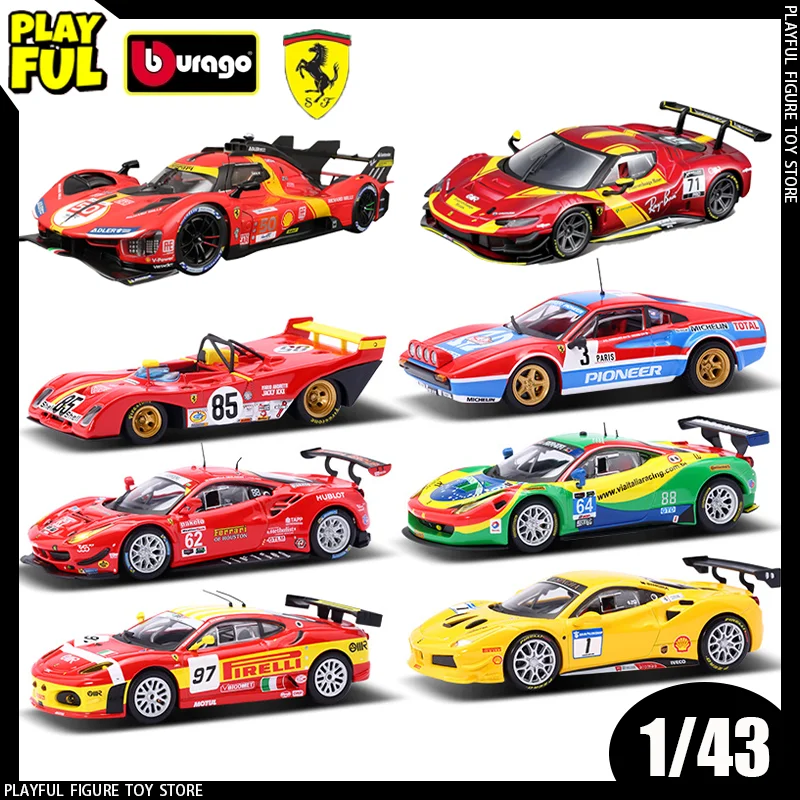 Bburago-1-43-Nieuwe-Ferrari-296-Ferrari-499P-Rally-Auto-Wrc-Acryl-Box ...