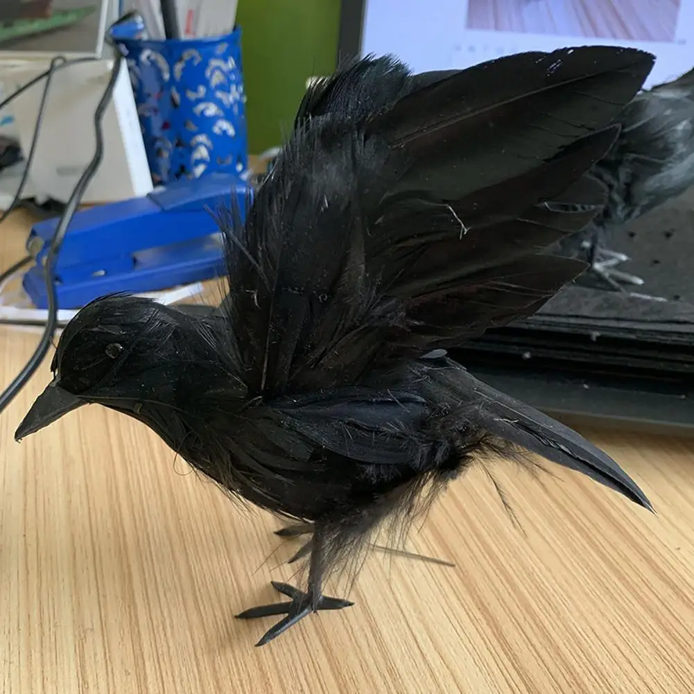 Falso pássaro brinquedo prático artificial fios flexíveis realista ...