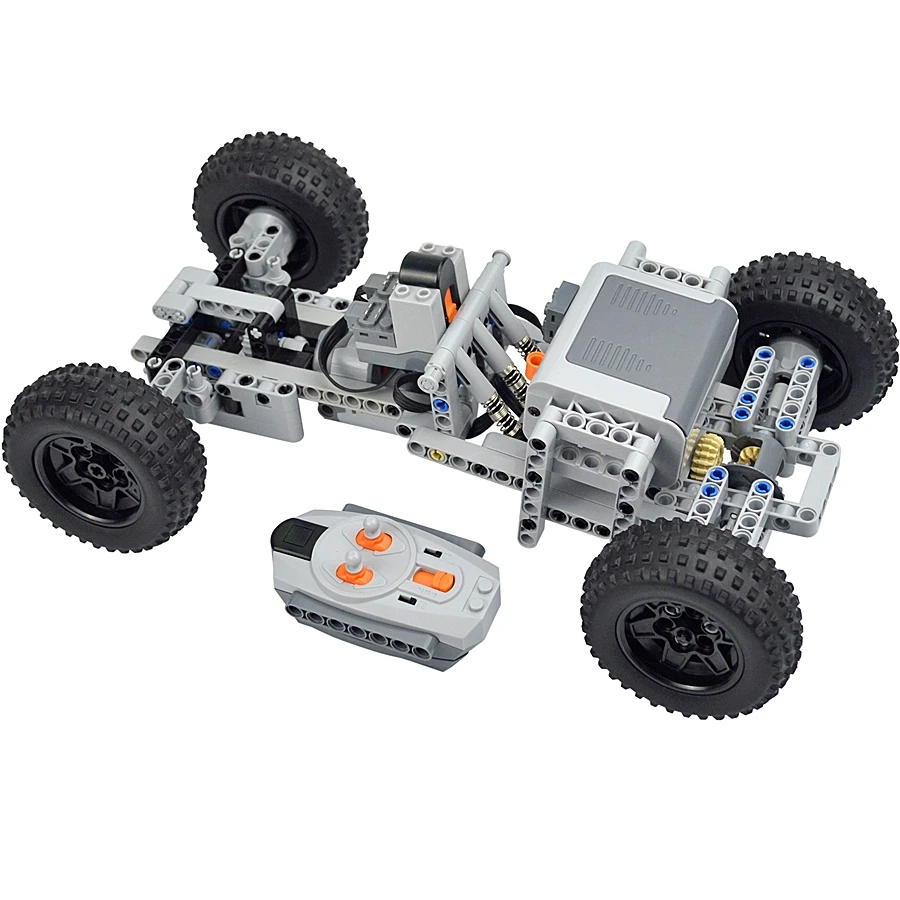 DlY-Technical-RC-Motor-Car-Four-Wheel-Electric-Remote-Car-Model-Engine-MOC-Differential-Hight ...