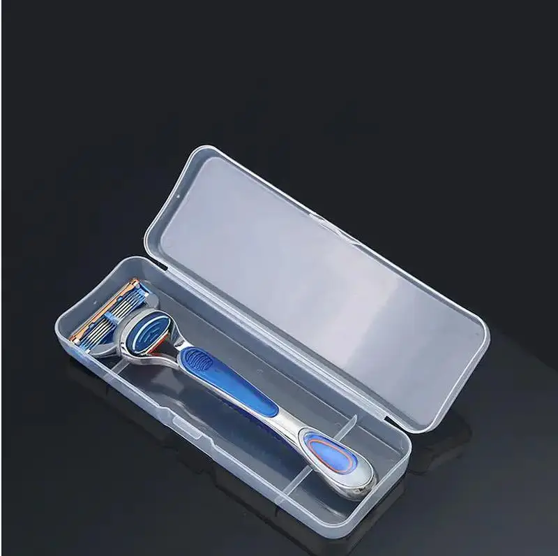 Men's Shaver Storage Box Transparent Plastic Razor Blades Holder ...