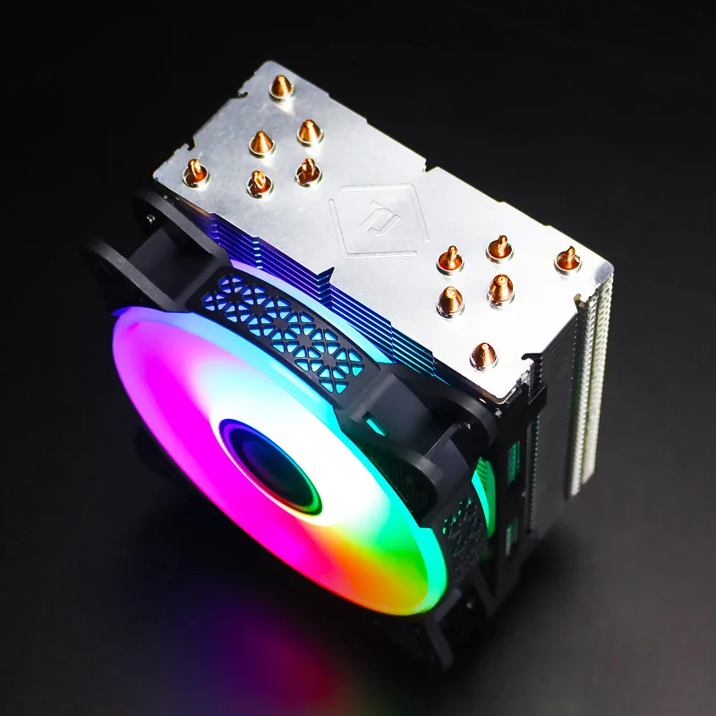 ERYING-6-HeatPipes-LED-CPU-FAN-RGB-120mm-PWM-4Pins-PC-Radiator-Cooling ...