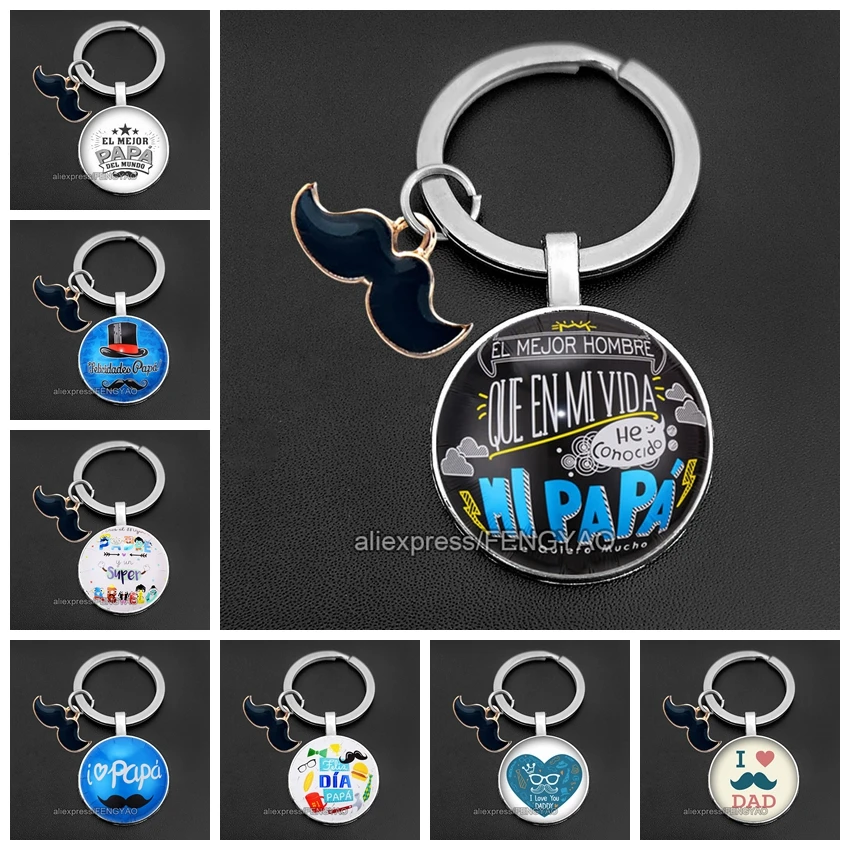 Spanish Father Keychains for Men Gift for Father Dad Papa Father's ...