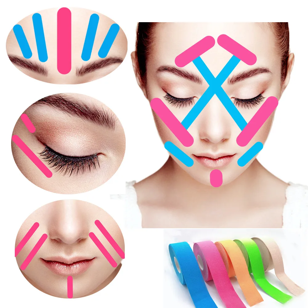 2.5cm*5m V Line Kinesiology Tape For Face Neck Eyes Lifting Wrinkle ...