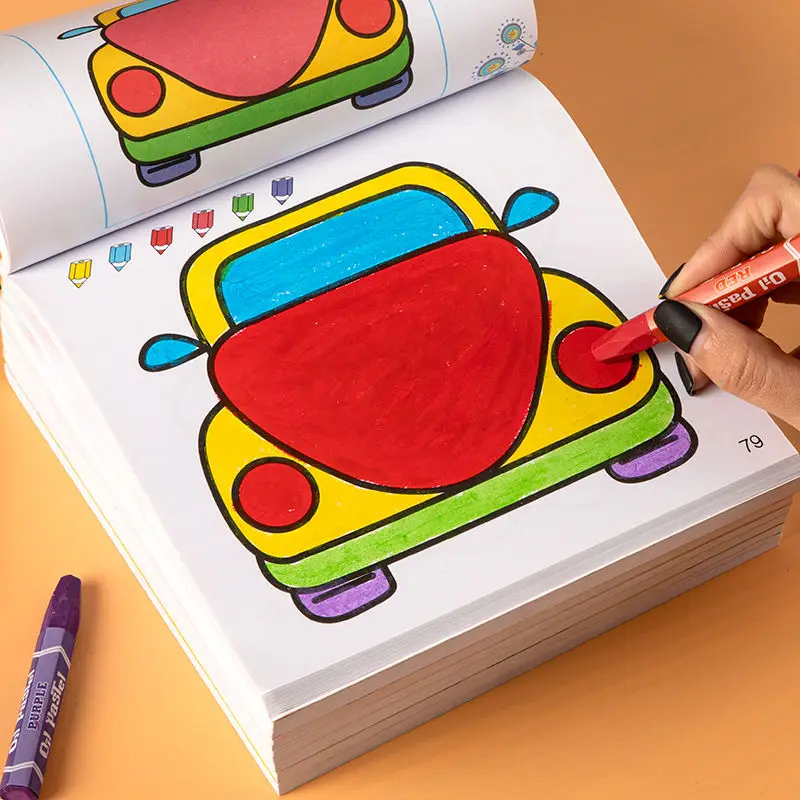 160-Pages-Boys-Girls-Children-s-Coloring-Books-Cars-Animals-Vegetables ...