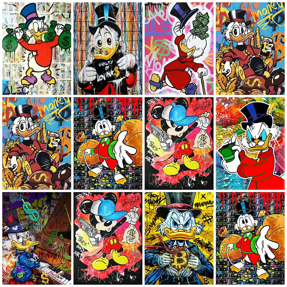 Disney-5D-Painting-By-Numbers-Donald-Duck-Animals-Adult-Text-Pictures ...