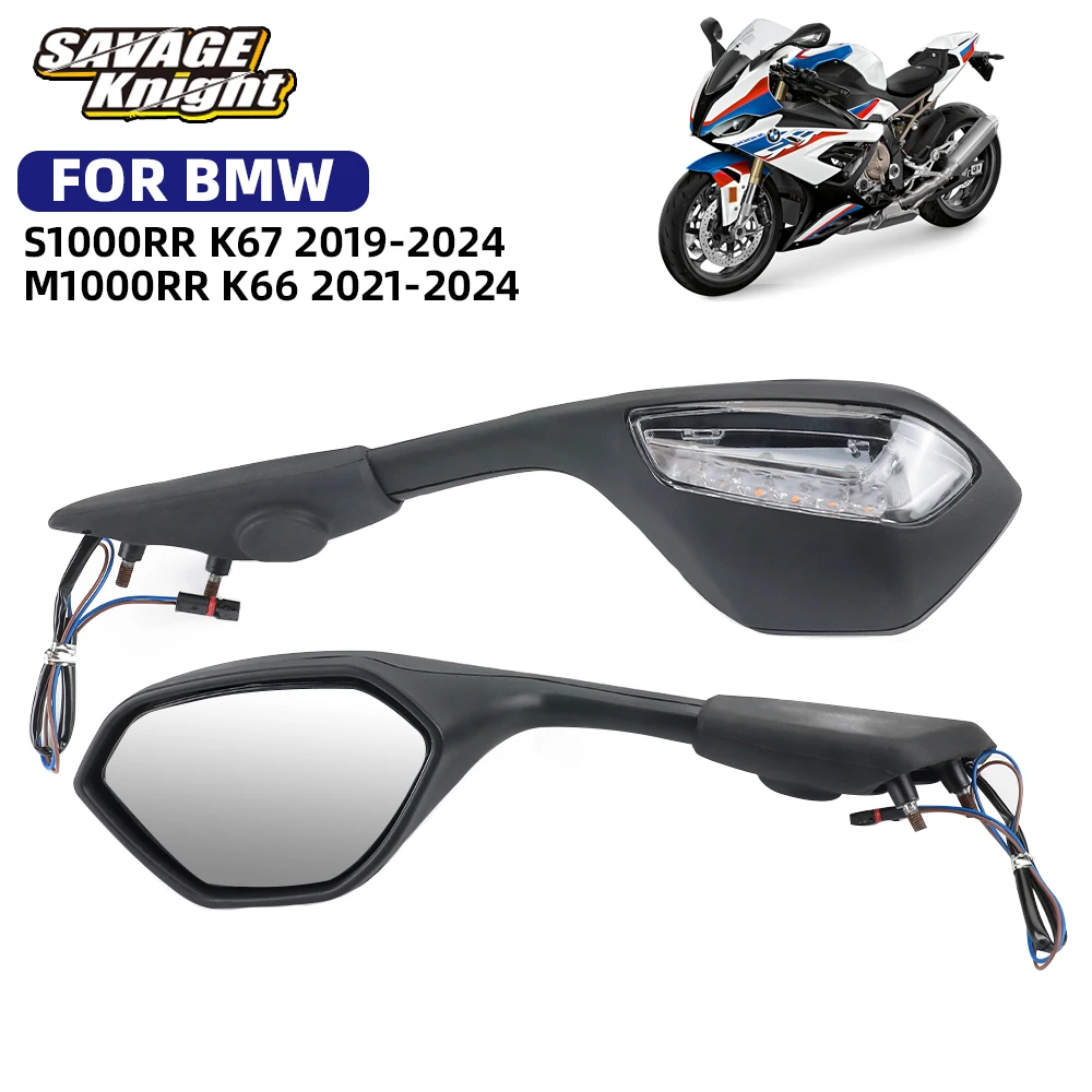 2024-For-BMW-S1000RR-M1000RR-Rearview-Mirrors-LED-Turn-Signal-Light ...