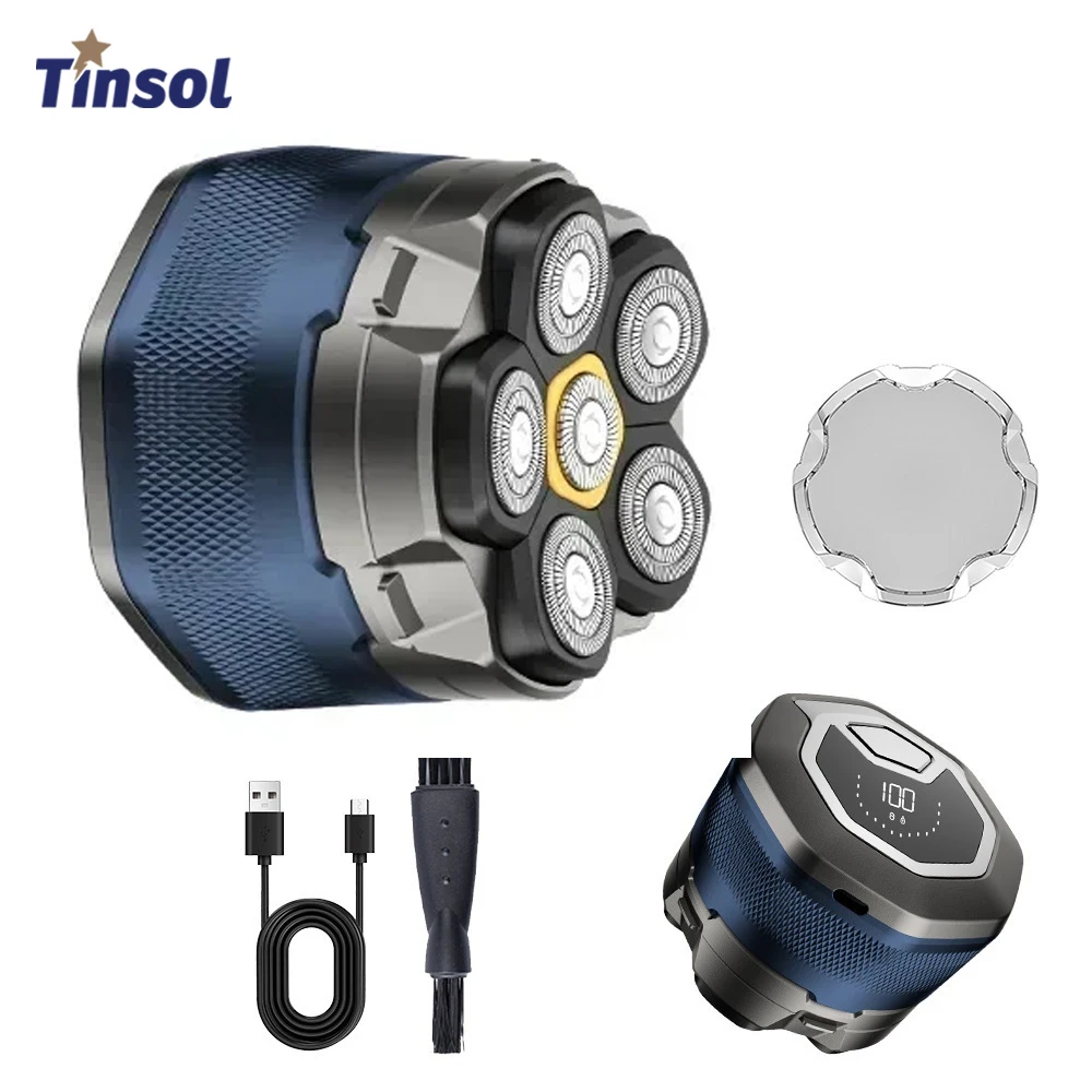 TINSOL Bald Men's Titanium Electric Hair Clipper Razor 6D Magnetic Hair ...