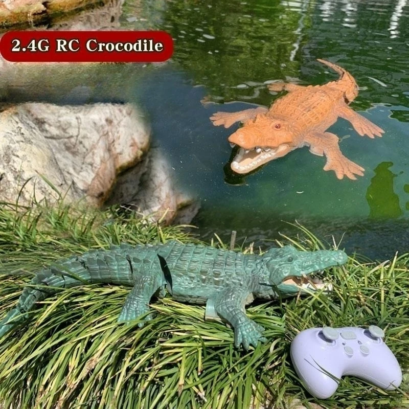 Amphibious-Remote-Control-Crocodile-Charging-Electric-Simulation-Animal ...