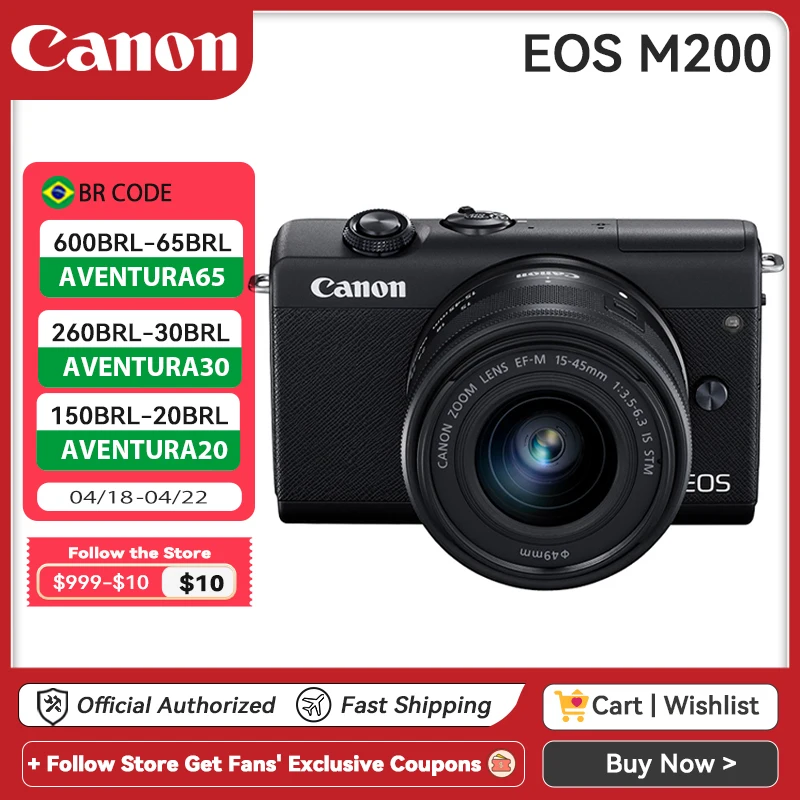 Canon Eos M200 Mirrorless Digital Camera | Professional Canon M200 ...