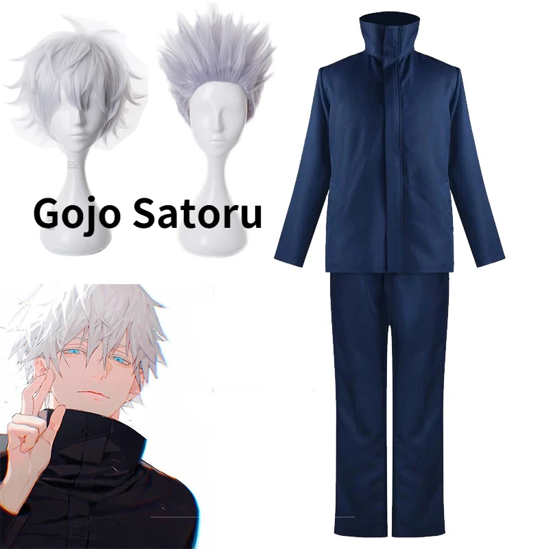 Anime-Cosplay-Costume-Gojo-Satoru-Top-Pants-Wig-School-Uniform-Suit ...