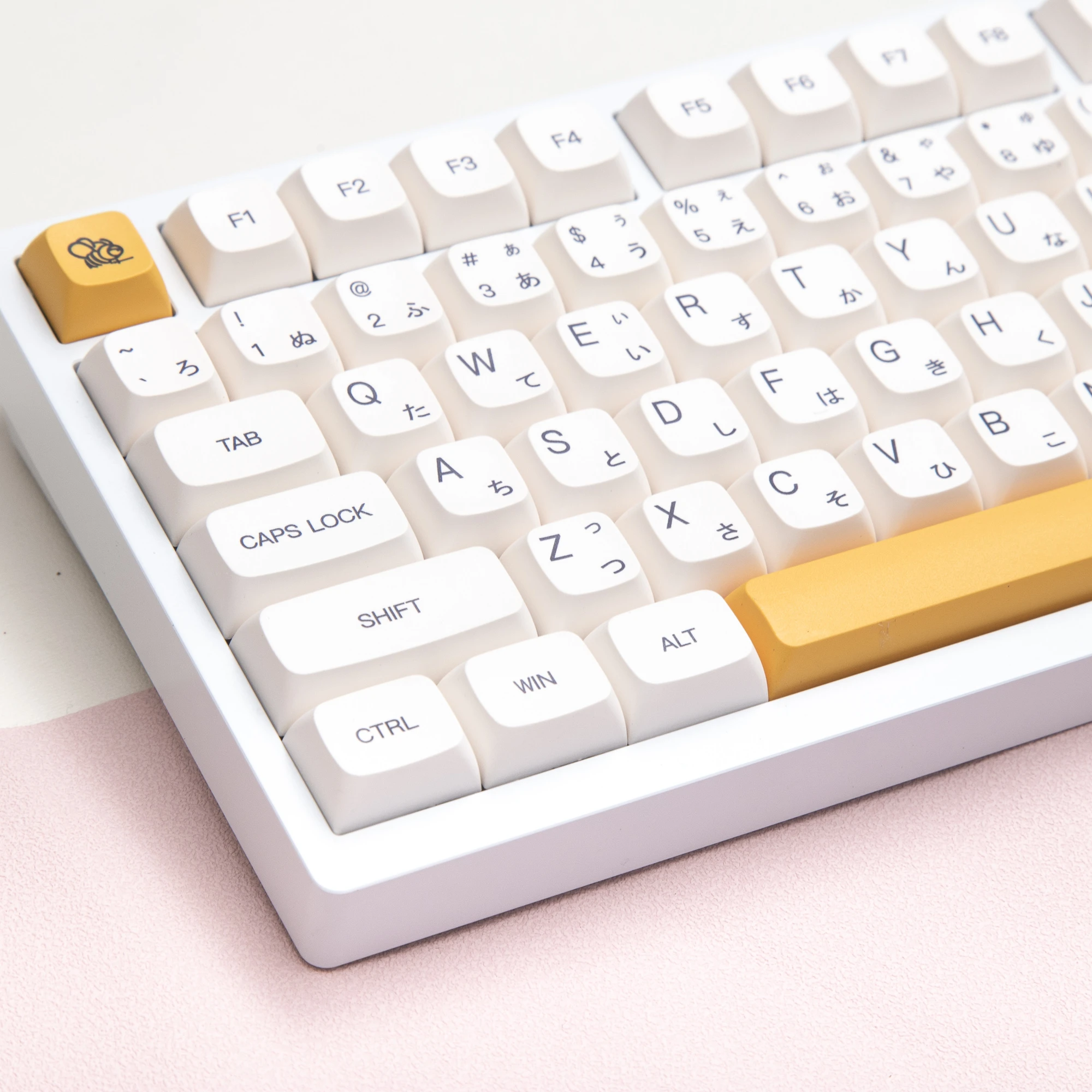 Honey-milk-white-key-cap-132-Keys-set-Japanese-PBT-Keyboard-Keycap ...