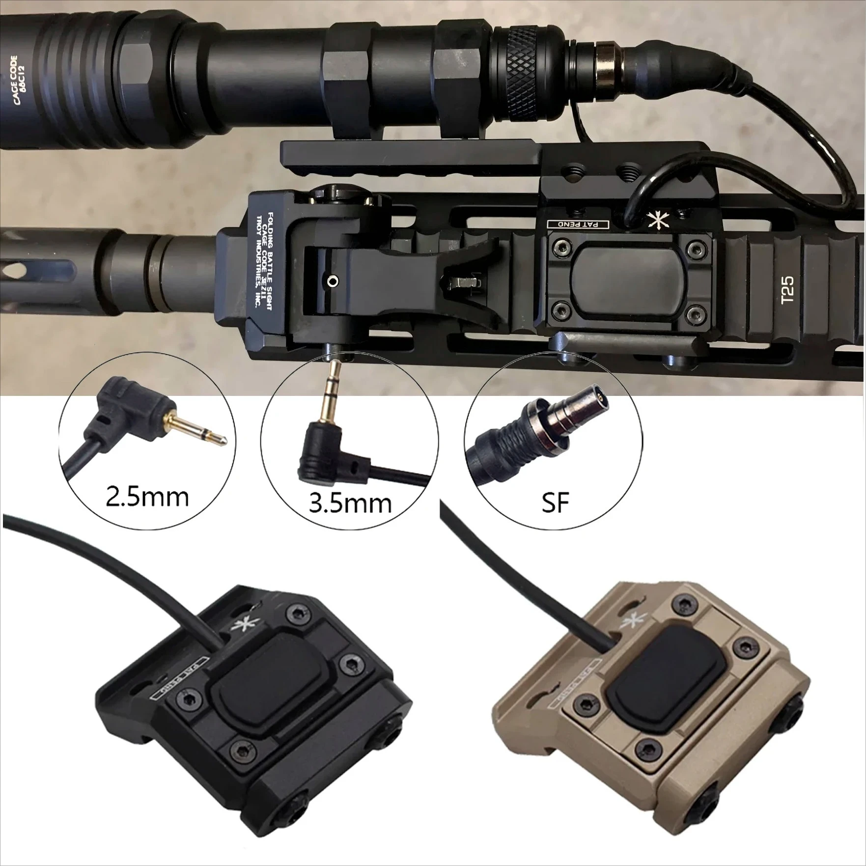 Tactical UNITY Mod Button Pressure Switch 2.5 3.5 SF Plug Airsoft ...
