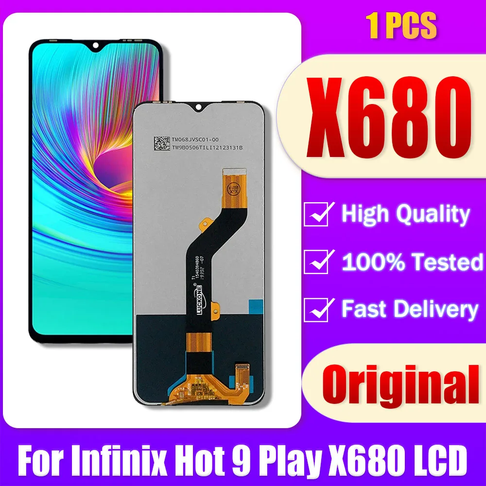 Original For Infinix Hot 9 Play X680 LCD Display Screen Assembly Full ...