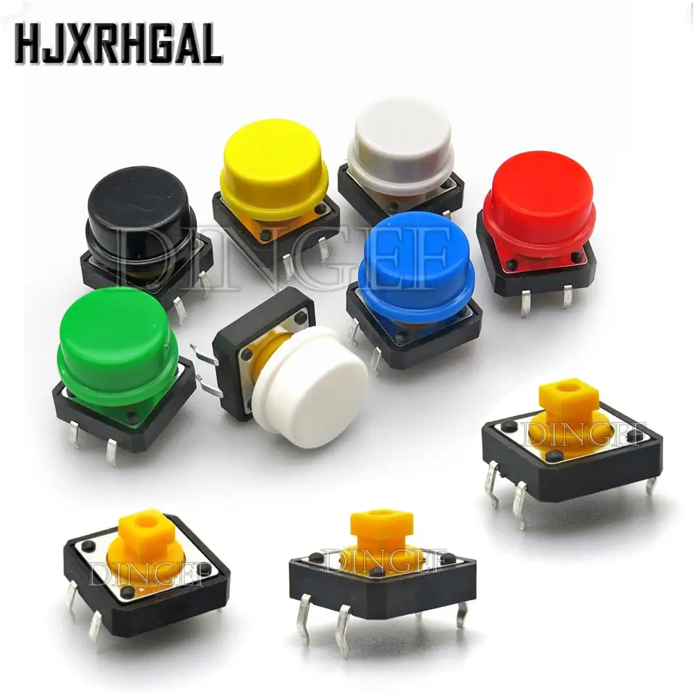 20PCS Tactile Push Button Switch Momentary 12*12*7.3MM Micro switch ...