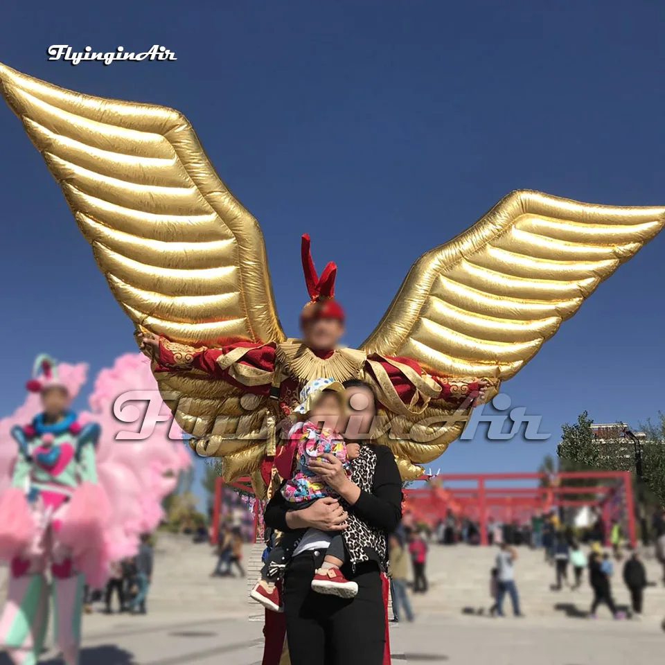 Luxury-Adult-Wearable-Golden-Inflatable-Angel-Wings-Parade-Costume ...