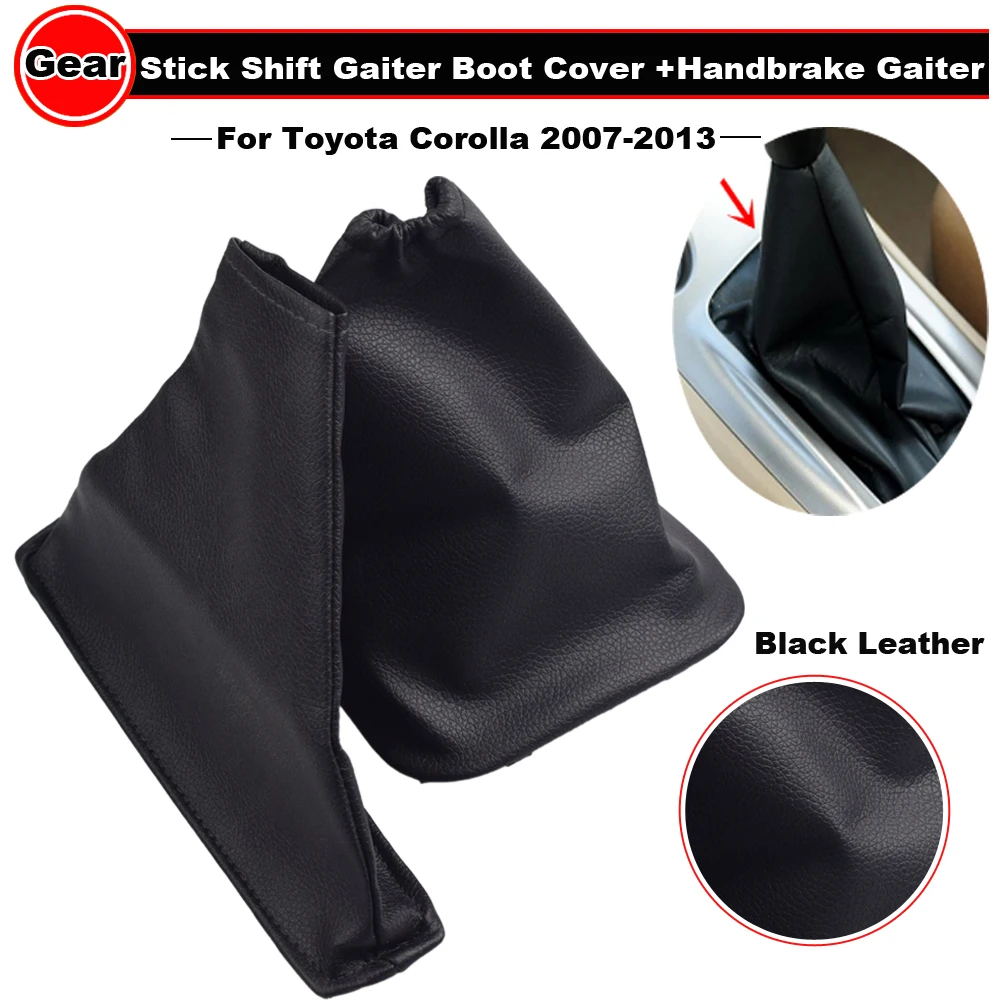 Gear Shift Knob Lever Stick Gaiter Boot Handbrake Grips For Toyota ...