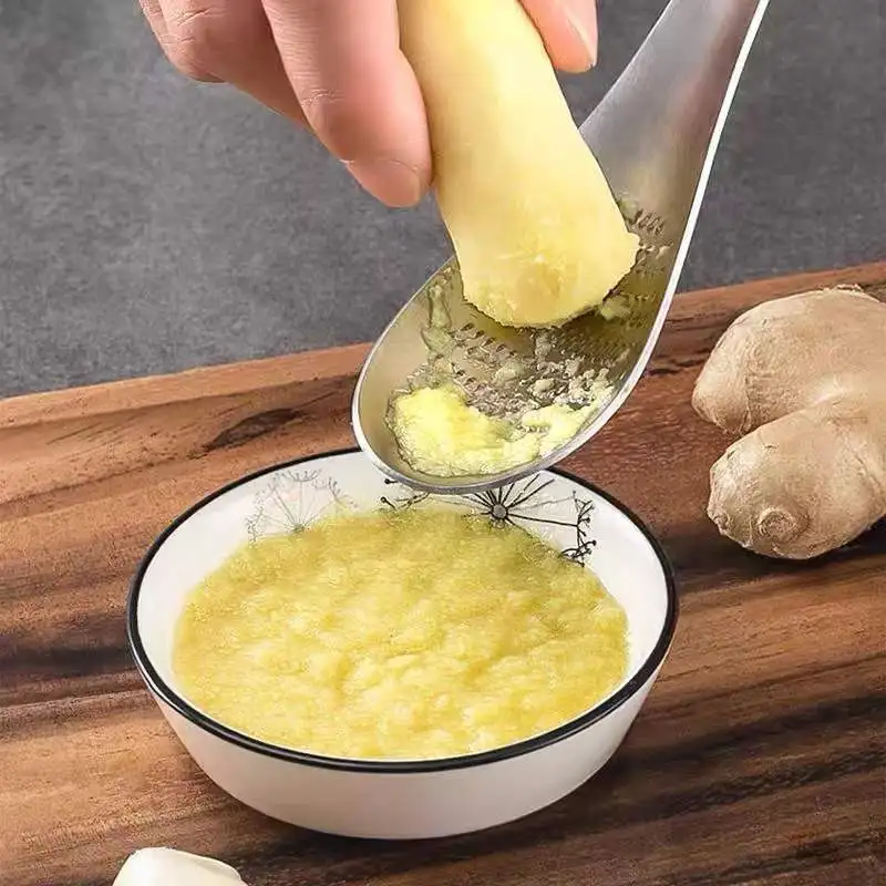 Stainless-steel-garlic-mash-ginger-masher-household-grinding-spoon ...