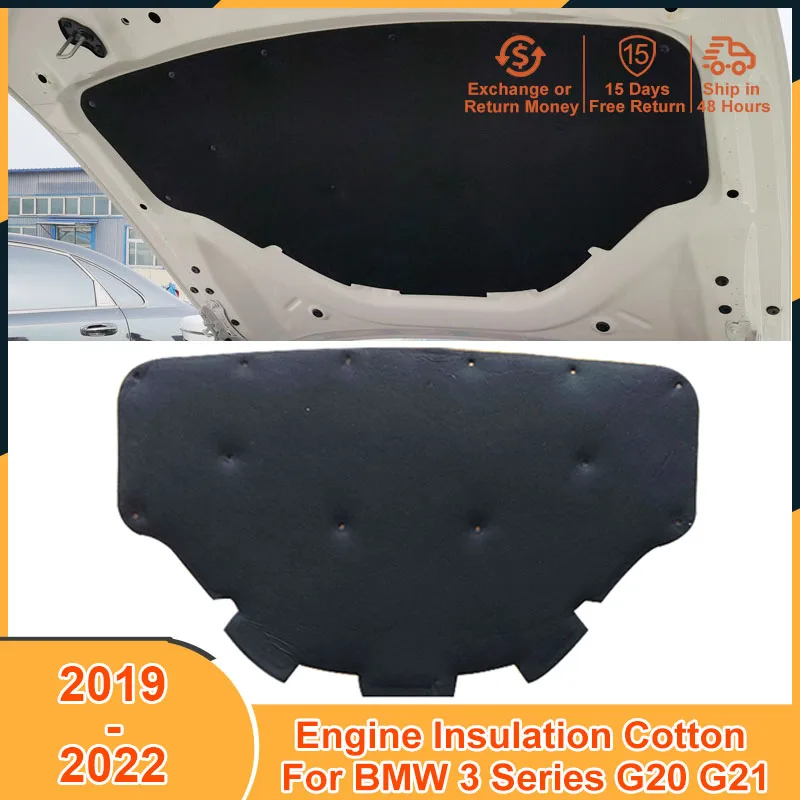 2019-2022-Front-Engine-Hood-Insulation-Cotton-Pad-for-BMW-3-Series-G20 ...