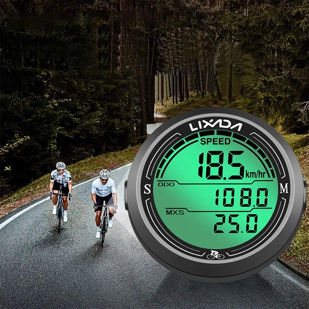 Bicycle-Computer-Wired-Bike-Speedometer-Waterproof-Round-Shaped-Bike ...