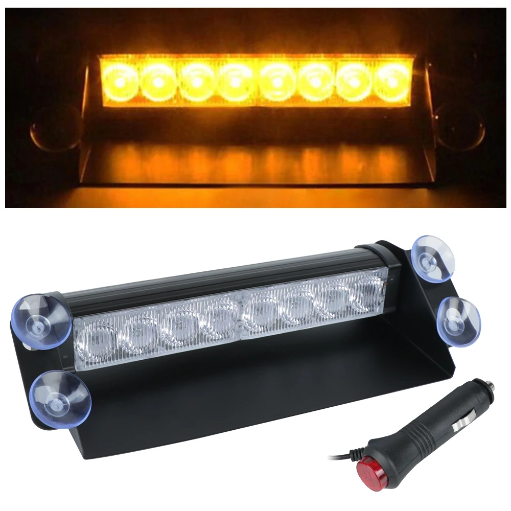 LED-Dash-Strobe-Warning-Light-Day-Running-Flash-luzes-policiais-3-modos ...
