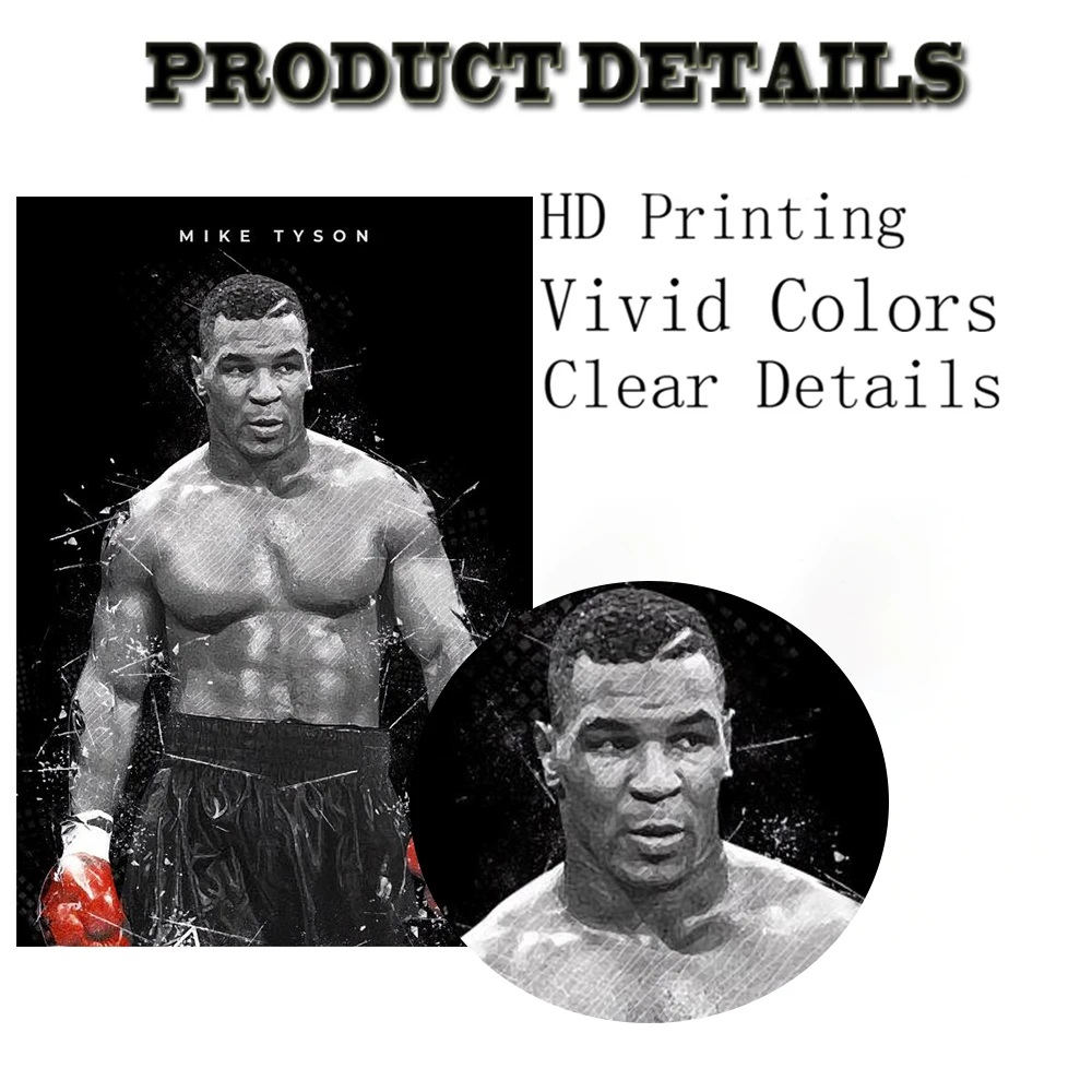 Mike Tyson Black And White Poster