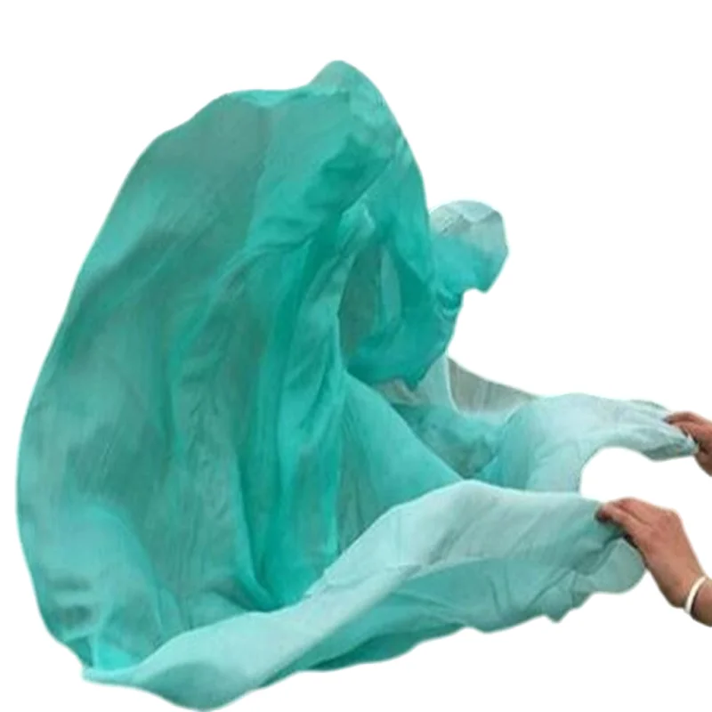 Belly-Dance-Silk-Veils-For-Dancer-Gradient-Hand-Scarf-250x114cm-Real ...
