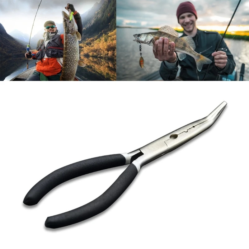 Fishing-Pliers-Wire-Cutter-Saltwater-Freshwater-Angler-Plier-Bent ...
