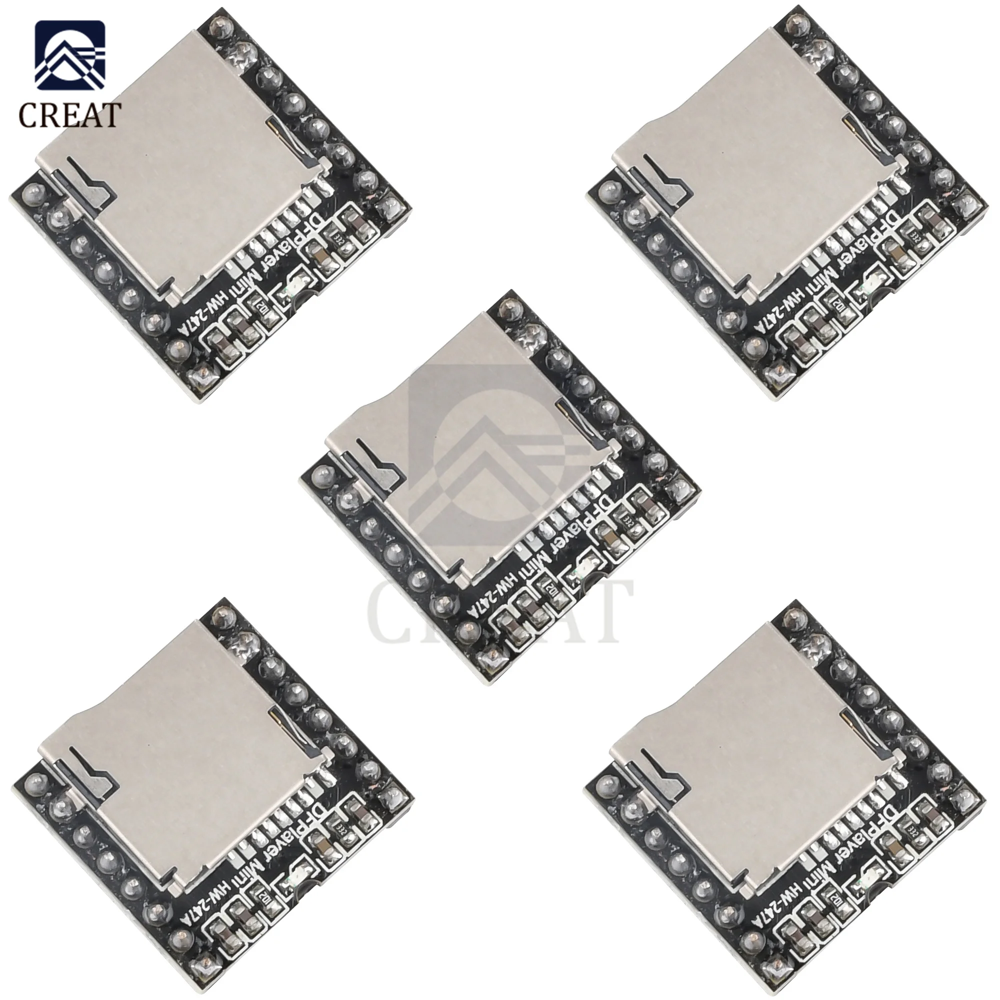 5pcs/Lot DFPlayer Mini MP3 Player Module TF Card U Disk Mini MP3 Player ...