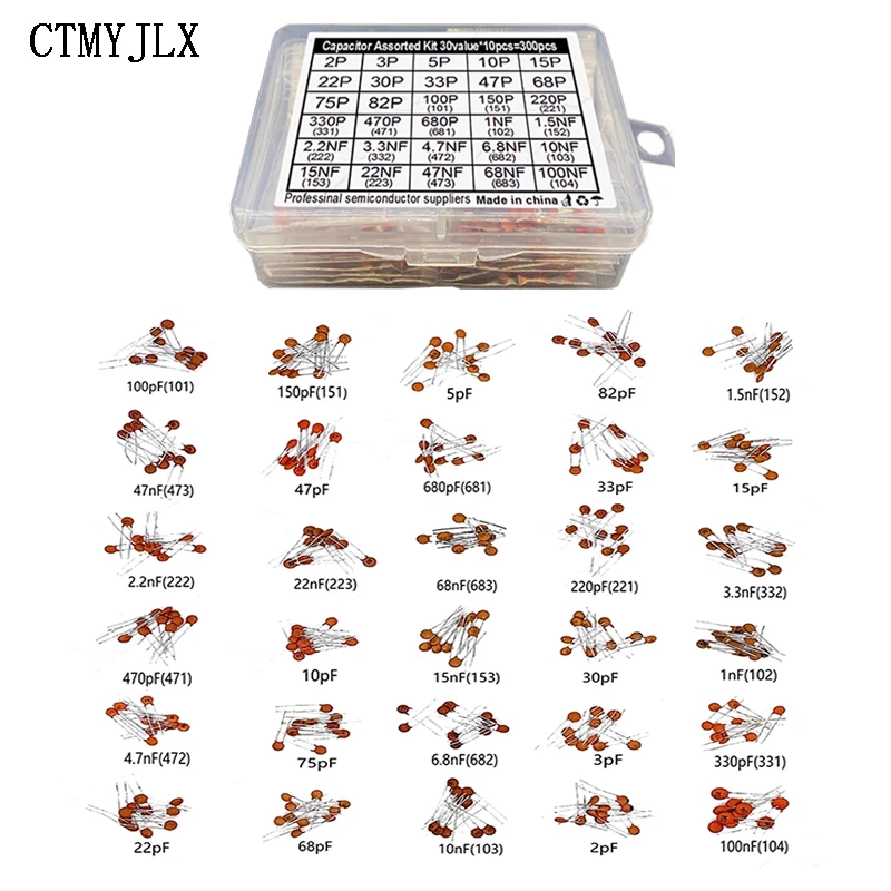 300pcs-50V-Ceramic-Capacitor-Kit-2PF-0-1UF-30Values-10pcs-Capacitance ...