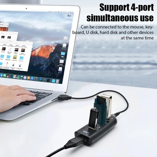 High Speed Universal USB Hub 4 Port USB 2.0 Hub with Cable Mini Hub ...