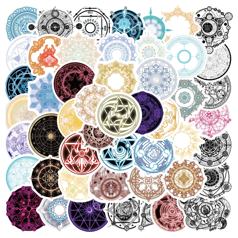 10/50pcs Anime Magic Circle Stickers Decals For Refrigerator Laptop ...