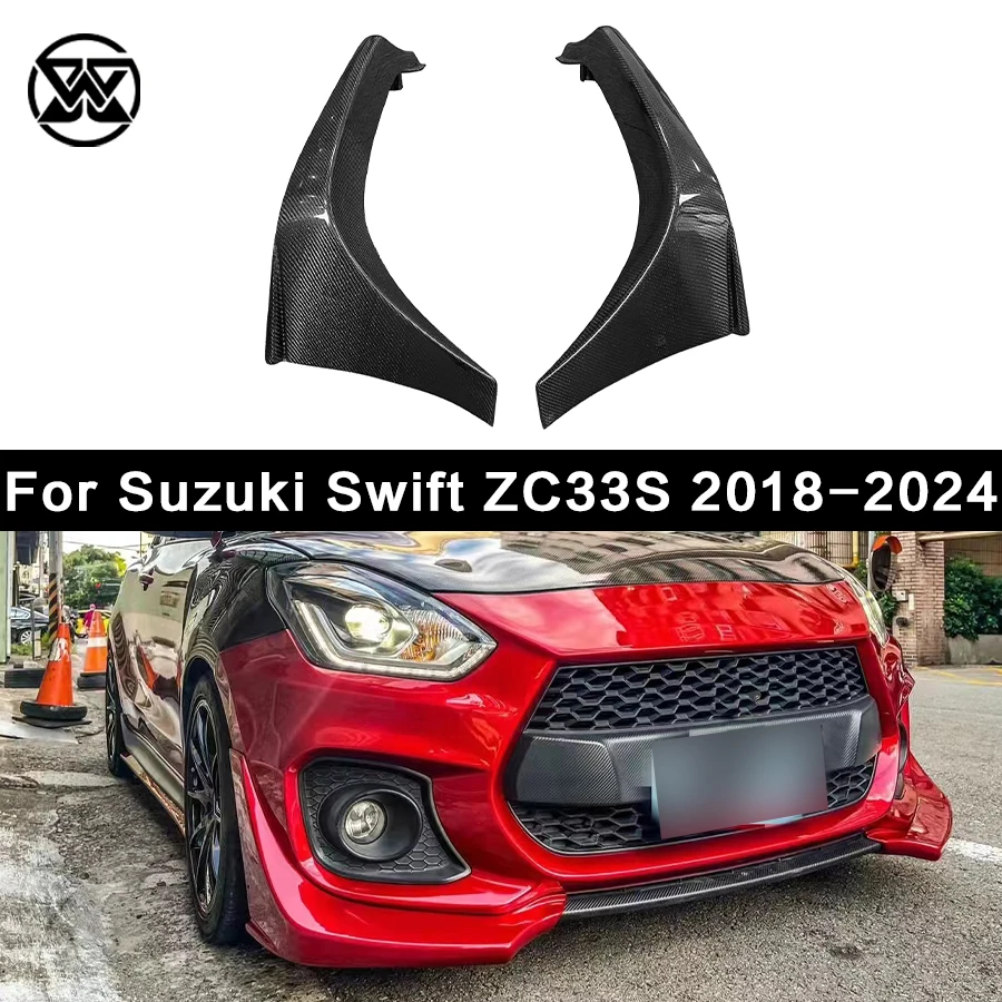 Carbon-Fiber-Front-Bumper-Air-Vent-Side-Fins-Winglet-For-Suzuki-Swift ...