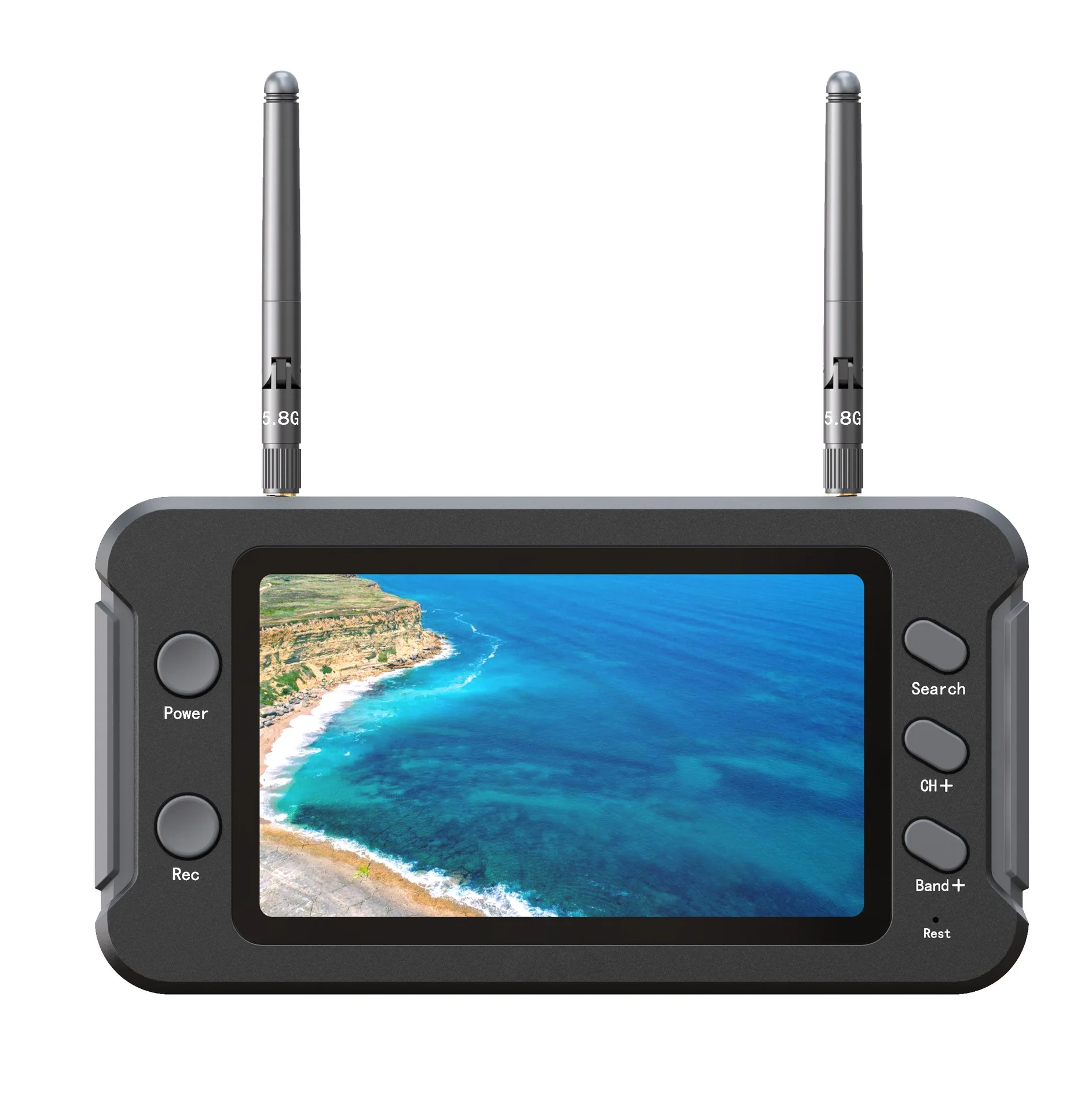 5.8G FPV Monitor With DVR 40CH 4.3 Inch LCD Display 16:9 NTSC/PAL Auto ...