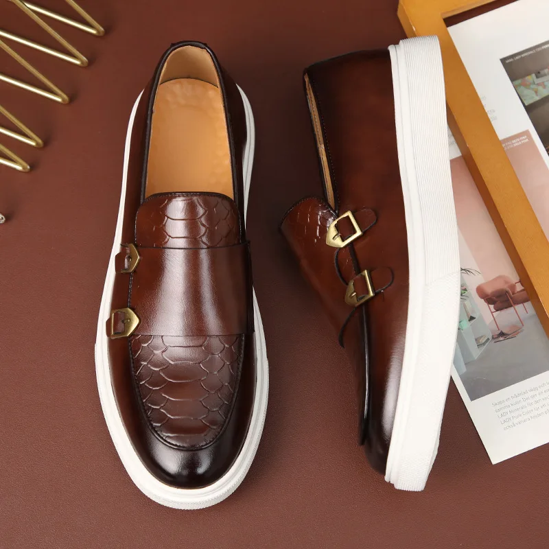 Fashion-Men-s-Casual-Shoes-Snakeskin-Grain-Leather-Men-Retro-British ...