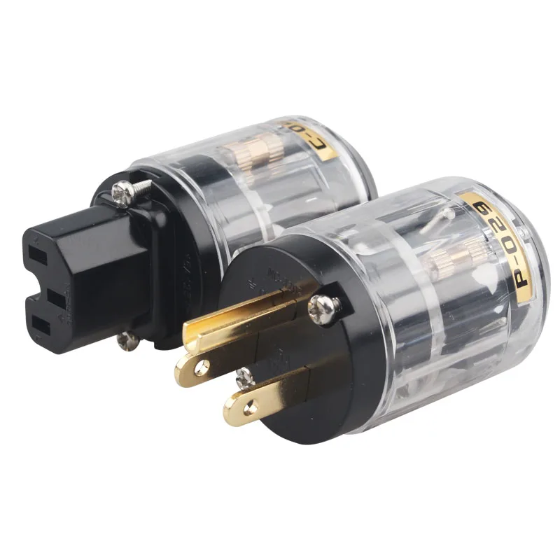 Transparent Gold-Plated P029 US Plug C13 15A IEC Connector for DIY ...