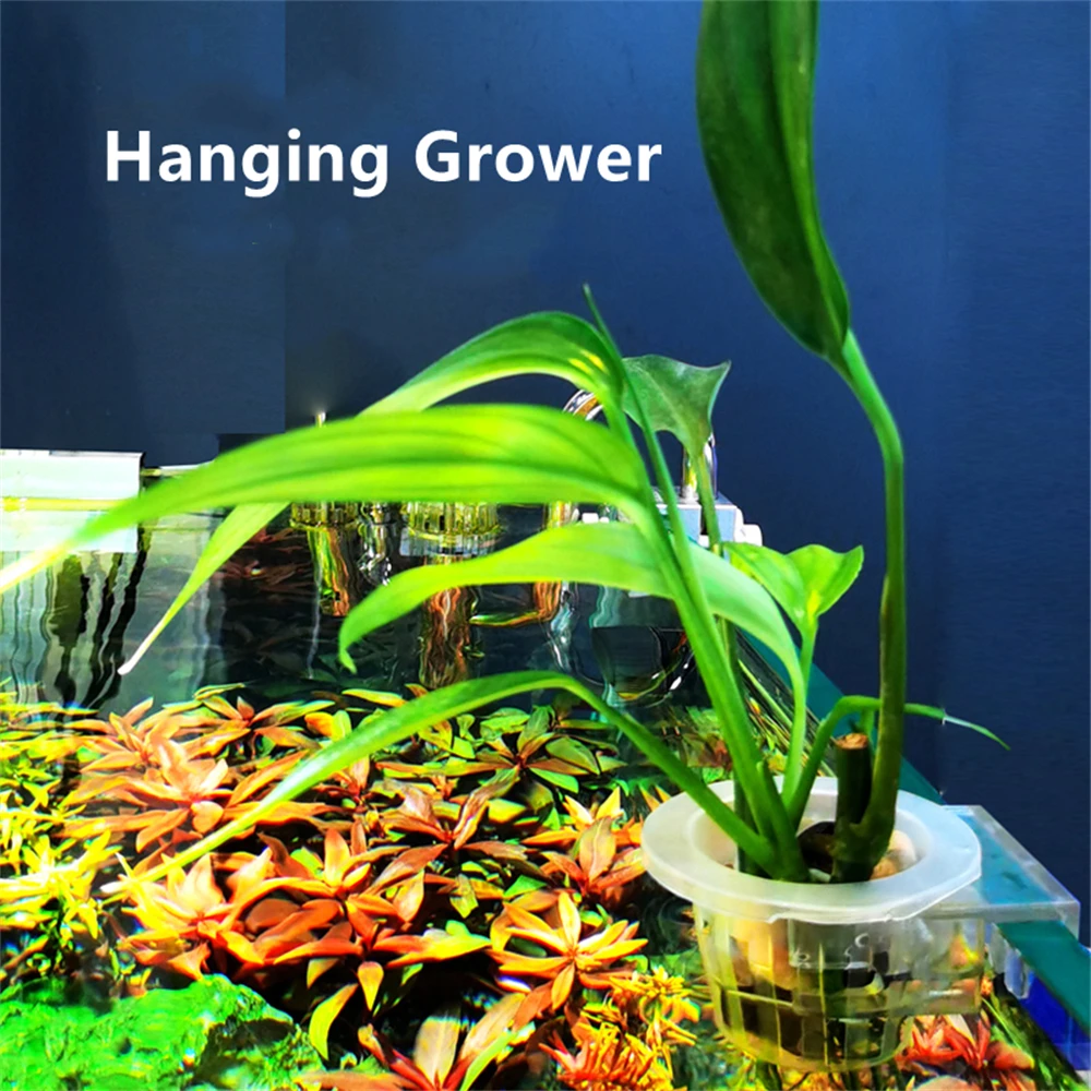 Aquarium-Adjustable-Hang-On-Nursery-Grower-Glass-Cup-Pot-Fish-Tank ...