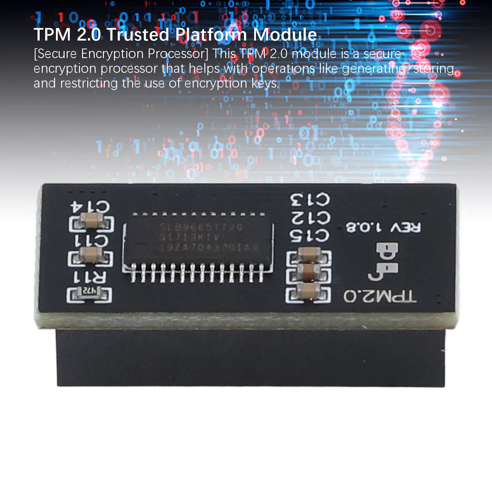 TPM 2.0 Module 20 Pin LPC Interface Encrypted Trusted Platform Module ...
