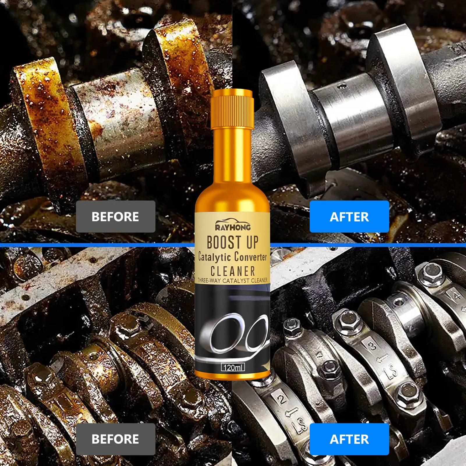 120ml Vehicle Engine Catalytic Converter Cleaner Deep Cleaning ...