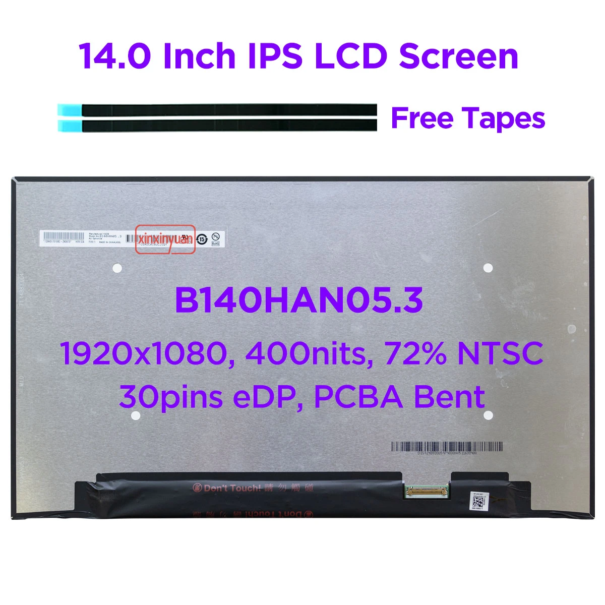 14.0 IPS Laptop LCD Screen B140HAN05.3 X140NVFC R0 for HP EliteBook 840 ...