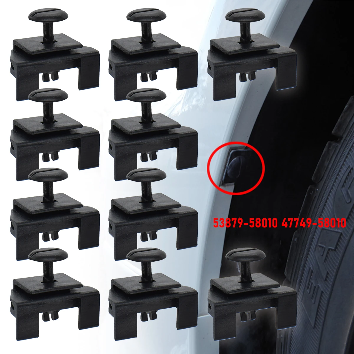 20PCS-Car-Fastener-Front-Fender-Bumper-Cover-Clip-Kit-53879-58010-47749 ...