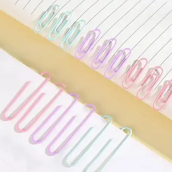 300PCS Colorful Paper Clips Office Supplies Paper Clip Large File ...
