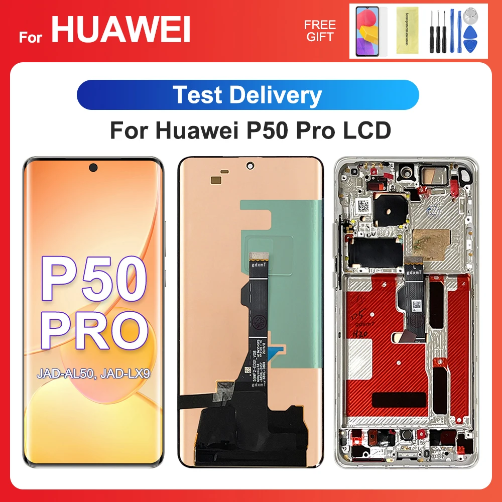 OEM For HUAWEI P50 Pro 6.6''For P50Pro JAD-AL50 JAD-LX9 JAD-AL00 LCD ...