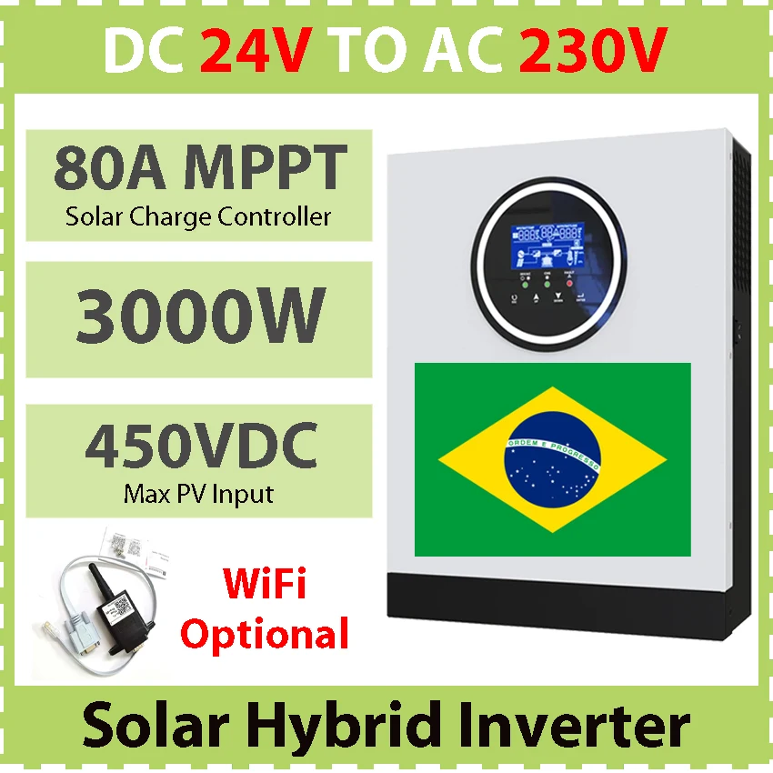 Inversor-H-brido-Solar-3000W-DC-24V-para-AC-230V-80A-Carregador-Solar ...
