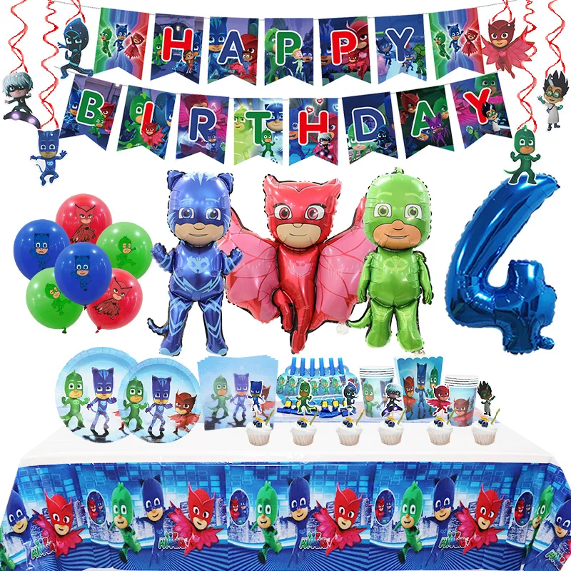 Pjm-Mask-Birthday-Party-Decoration-Aluminum-Foil-Balloon-For-Kid-Event ...