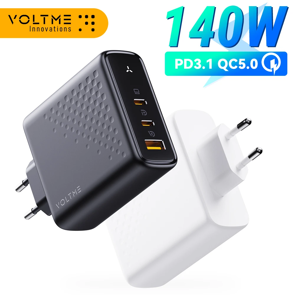 Voltme 140w Gan Charger Usb Type C Pd3.1 Fast Charge For Macbook Pro 16 ...