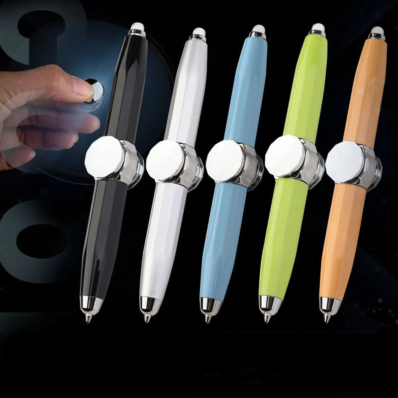 Creative-fingertip-gyro-pen-multi-function-luminous-turn-pen-can-write ...