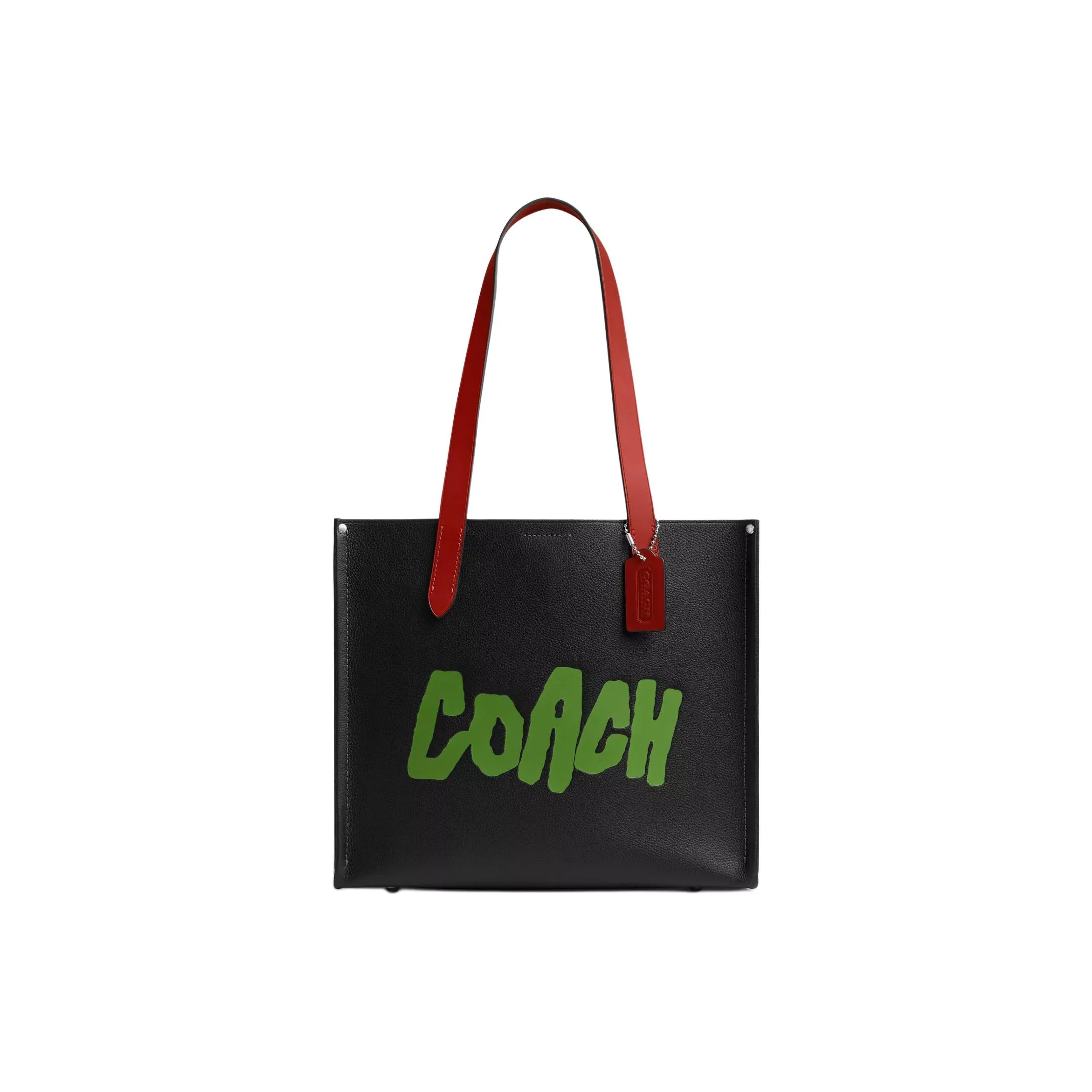 COACH Relay Bolso de hombro de cuero de vaca grande para hombre negro ...