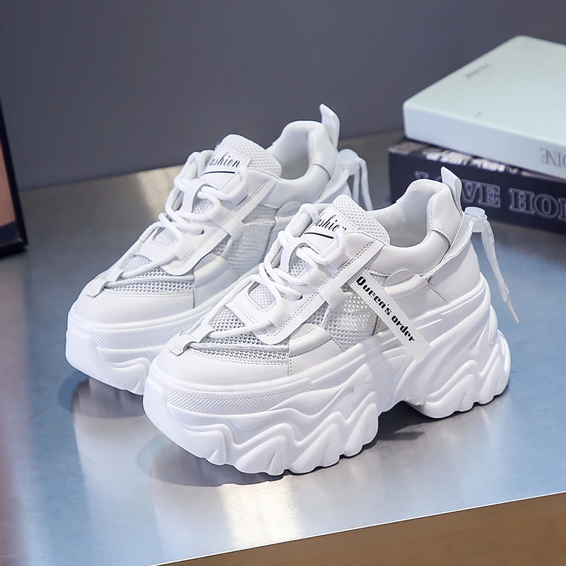 Vulcanized Shoes Chunky Sneakers Casual | Women Platform Thick Sole ...