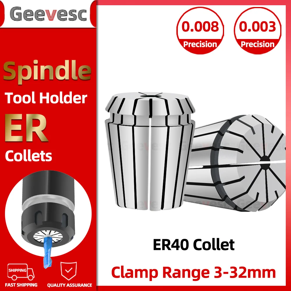ER Spring Collet Chuck ER40 Accuracy 0.008 CNC Milling Tool Holder ...